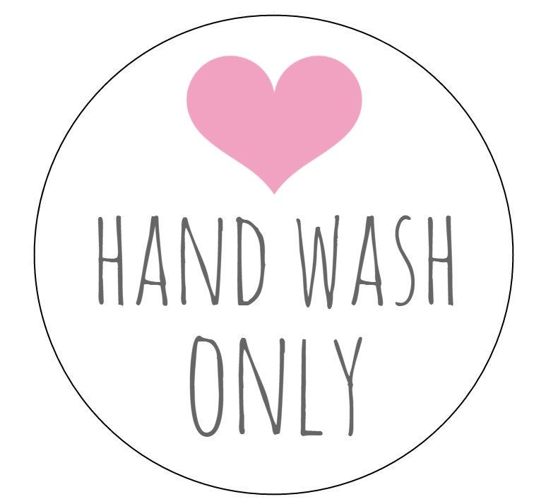 20 Hand Wash Only Stickers Packaging Shop Labels Care Tags | Etsy