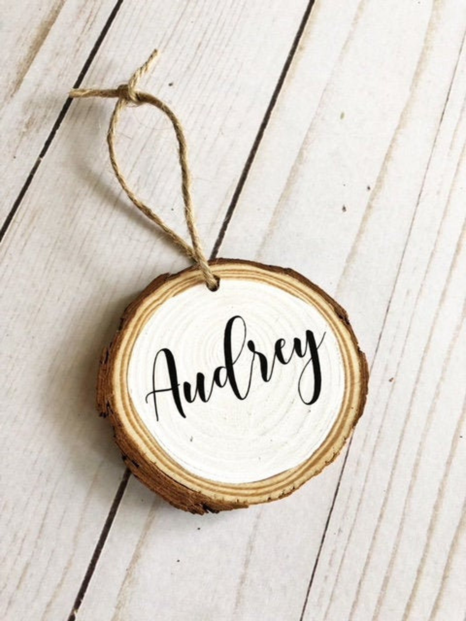 Custom Name Ornament Wood Slice Ornament Christmas Tree | Etsy