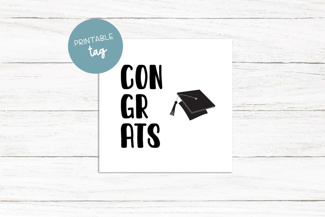 Printable Congrats Thank You Tag, Graduation, Grad Party, Graduation ...