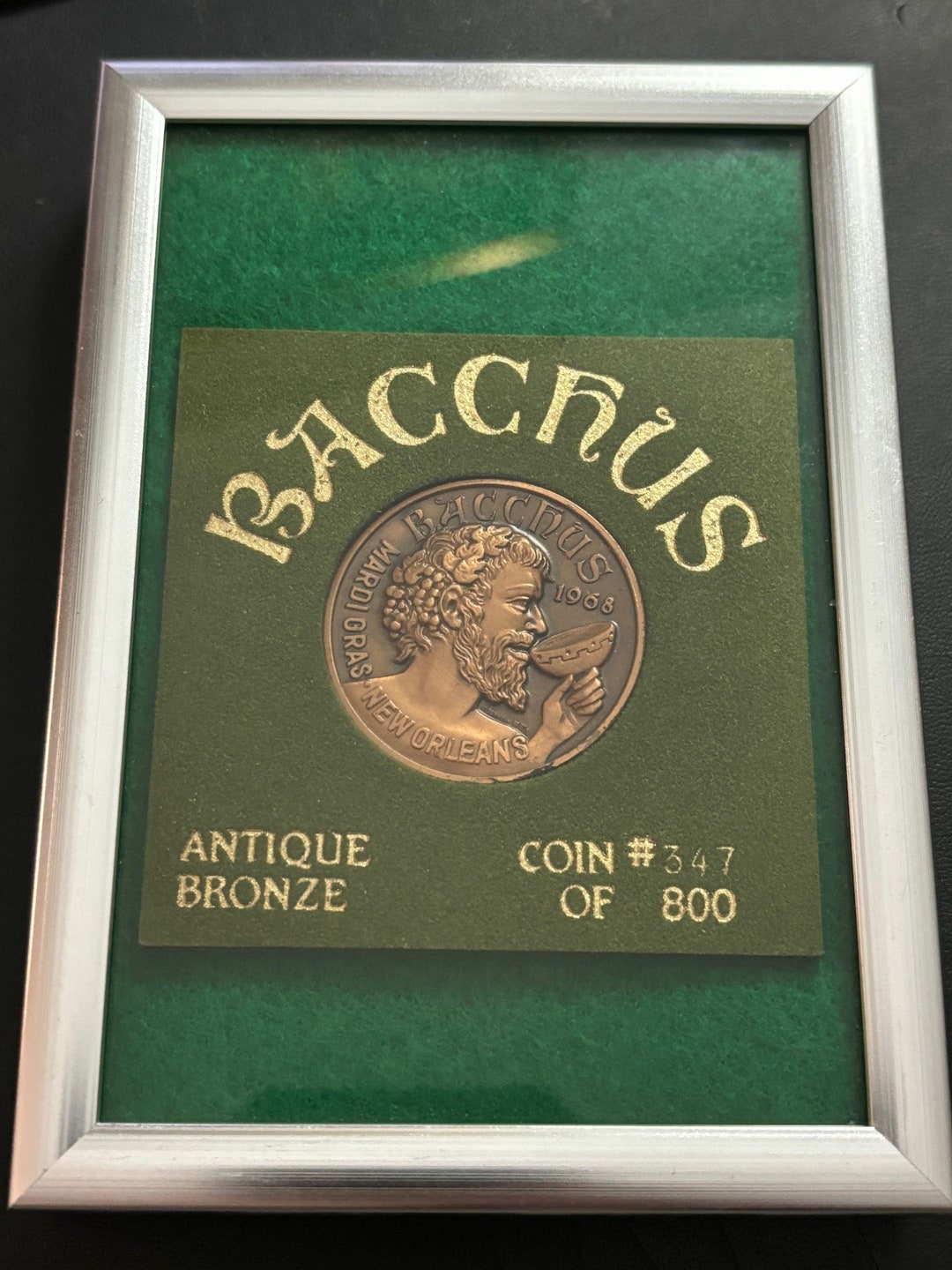 1968 BACCHUS DOUBLOON Limited Edition Bacchus Doubloon in Heavy Solid ...