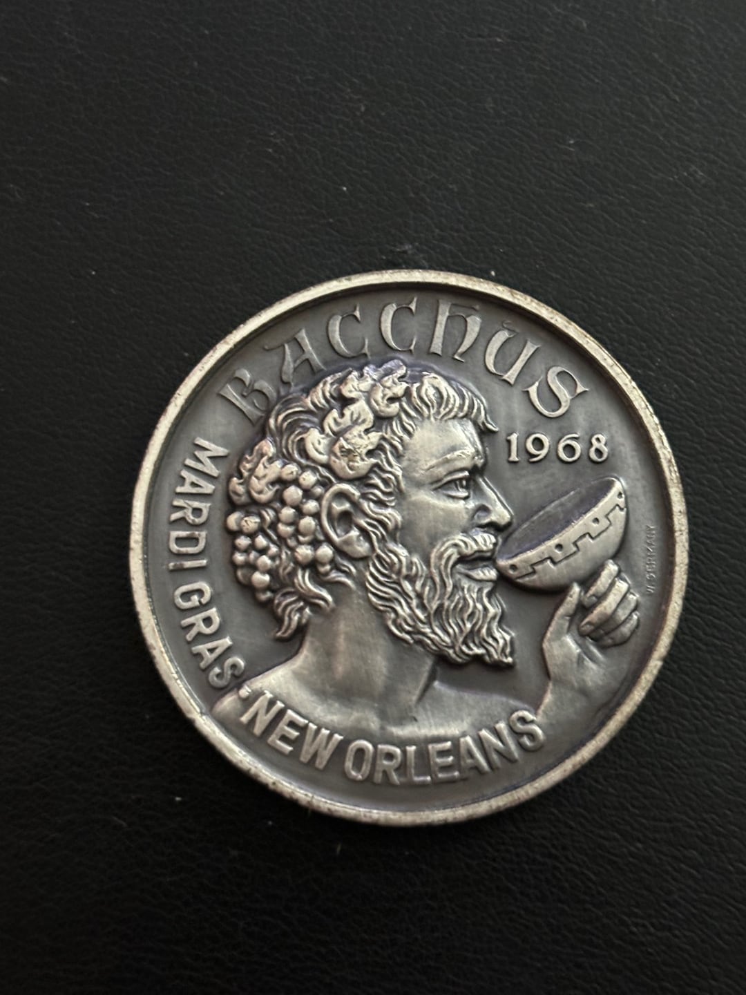 1969 Bacchus Doubloon: Limited Edition Oxidized Silver Mardi Gras Coin ...