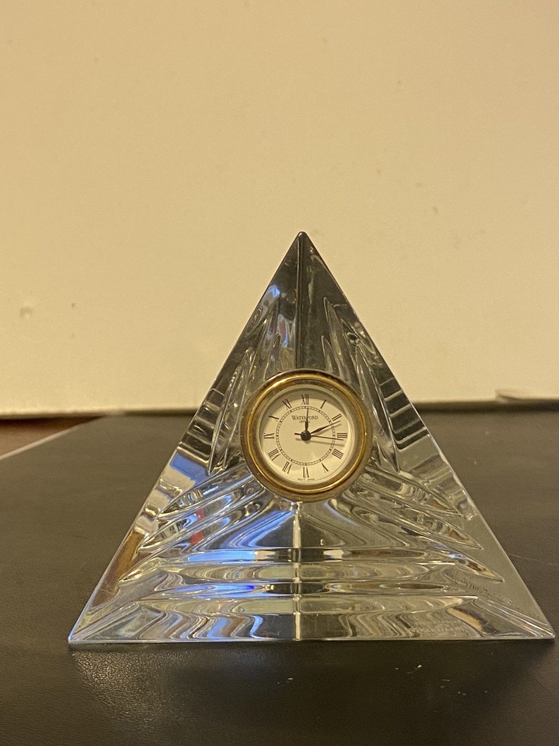 Waterford Crystal Desk Clock PYRAMID CLOCK Small Desk | Etsy