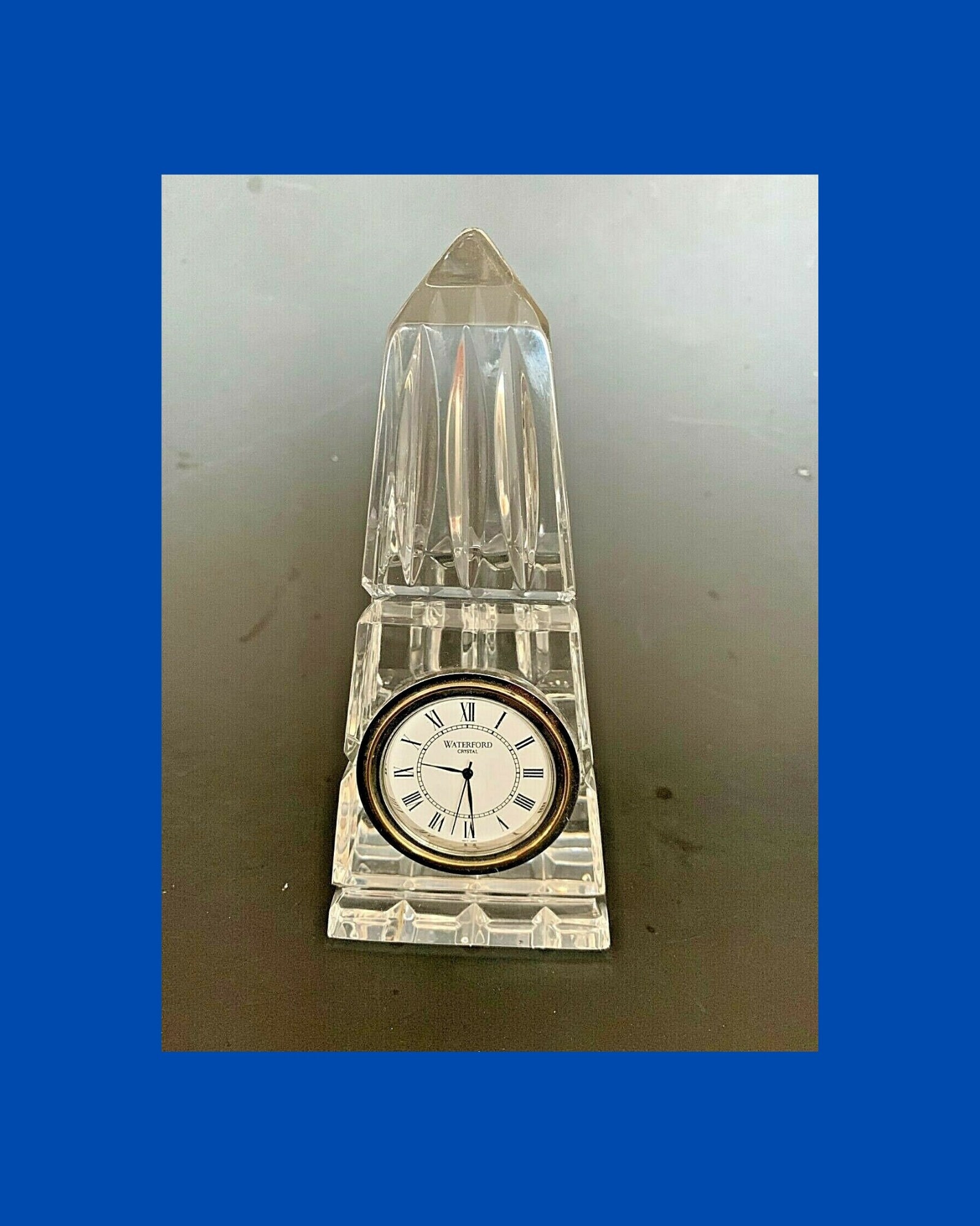 Collectible Glass Art & Collectibles Waterford Crystal Desk Clock etna ...