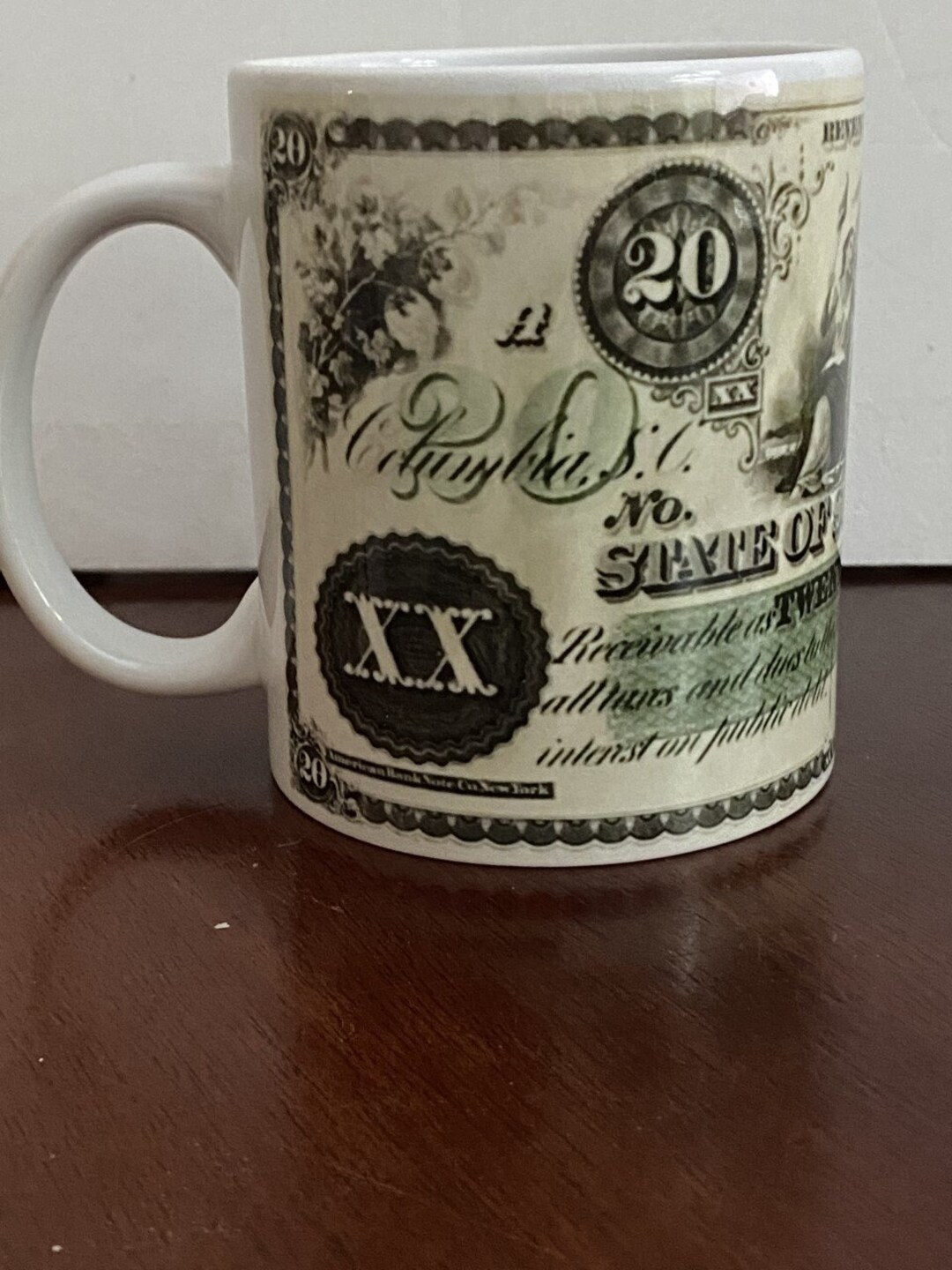 SC COFFEE MUG 4 With Civil War Design 1862 20 Dollar Note Bank - Etsy