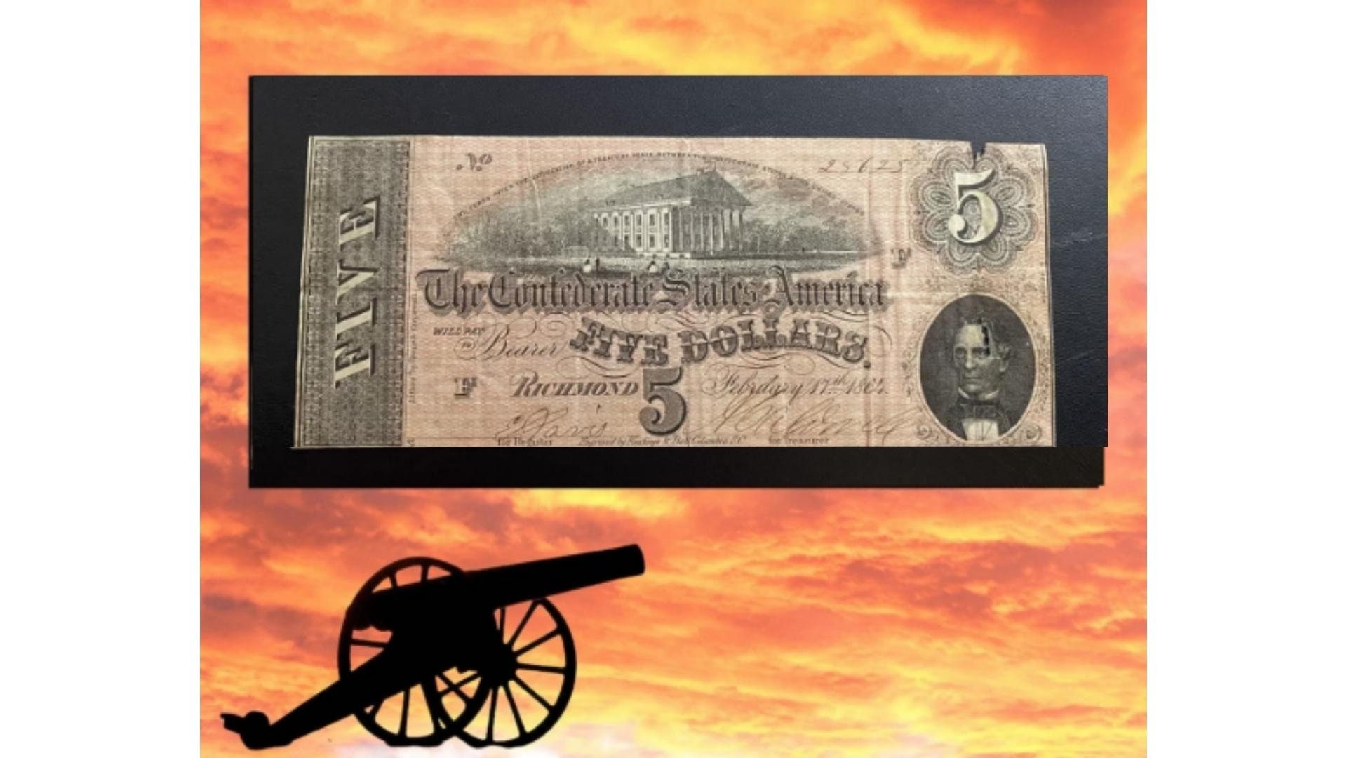 1864 VA 5 Dollar Bill RICHMOND Virginia Five Dollar Bill Civil War 1864-va-5-dollar-bill-richmond-virginia-five-dollar-bill-civil-war