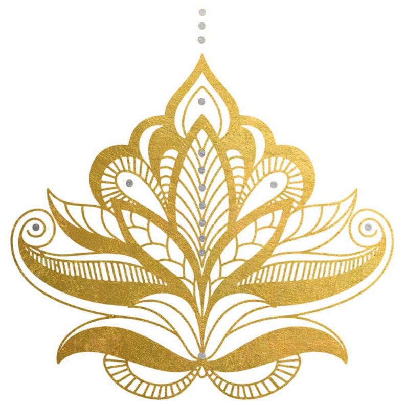 Gold and Silver Henna Design - Etsy