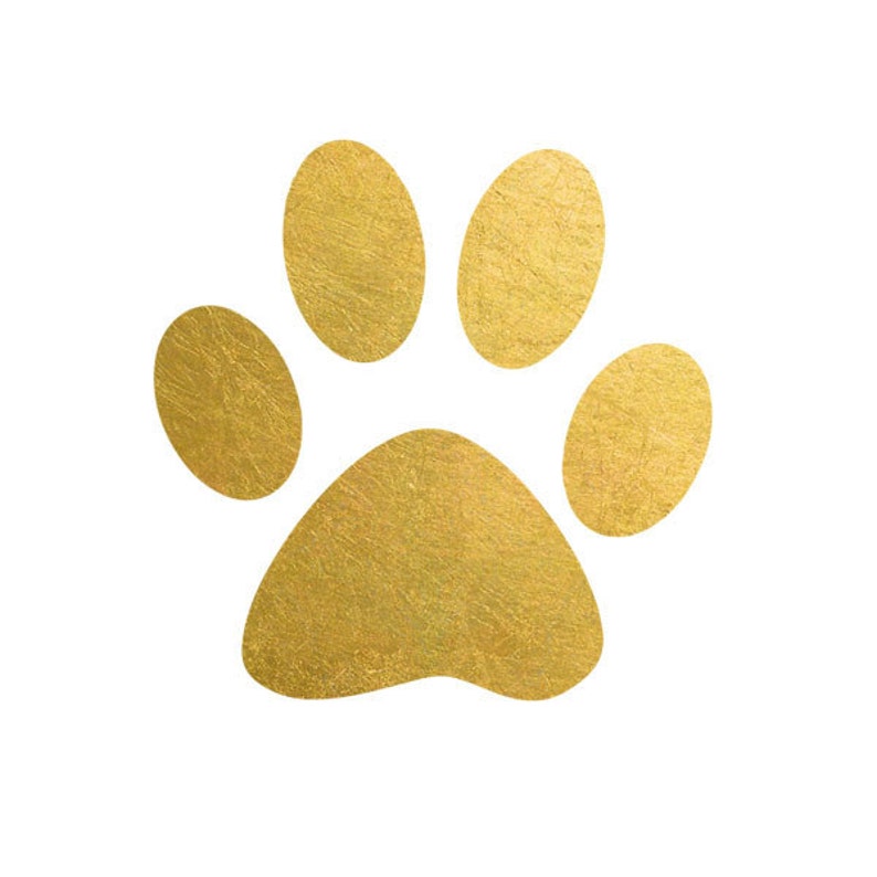 2 PACK Gold Metallic Paw Print Temporary Tattoo - Etsy