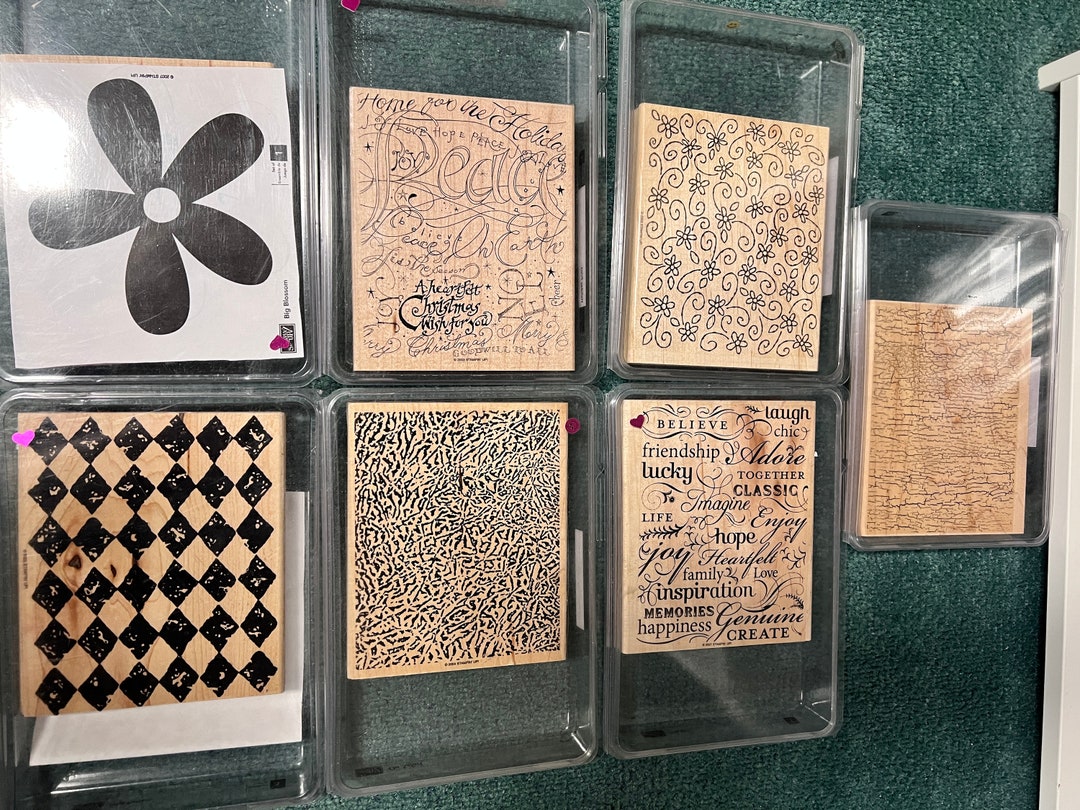 Stampin' Up Retired Block Background Stamp Sets - Etsy