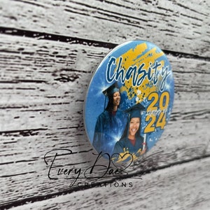 Custom Grad Buttons, Graduation Buttons, Photo Buttons, Graduation ...