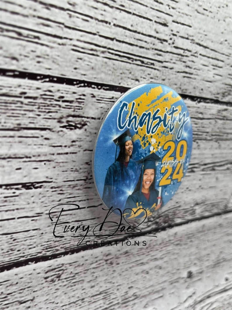 Custom Grad Buttons, Graduation Buttons, Photo Buttons, Graduation ...