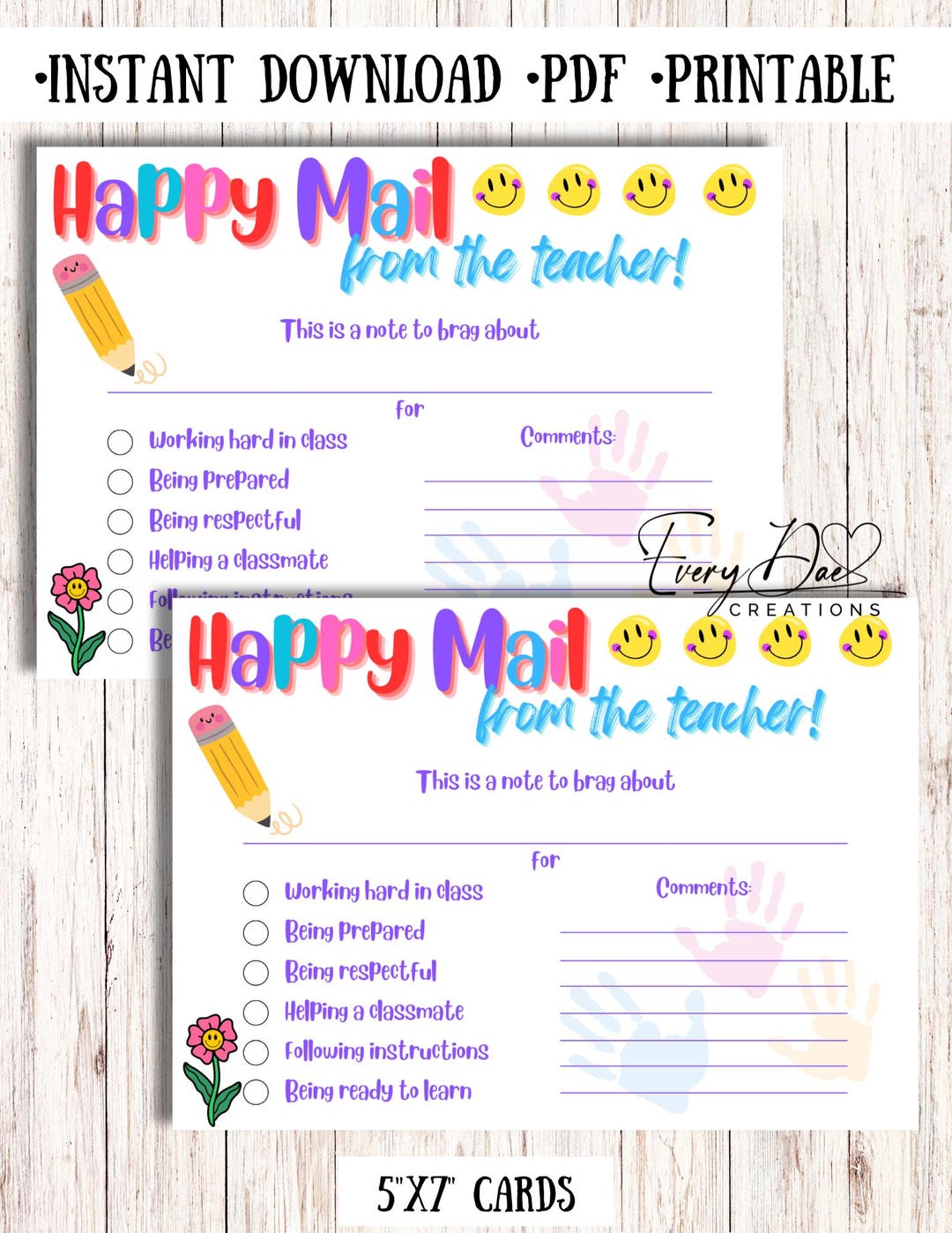 School Note, Teacher Note, Teacher Mail, Happy Notes, Reward Note ...