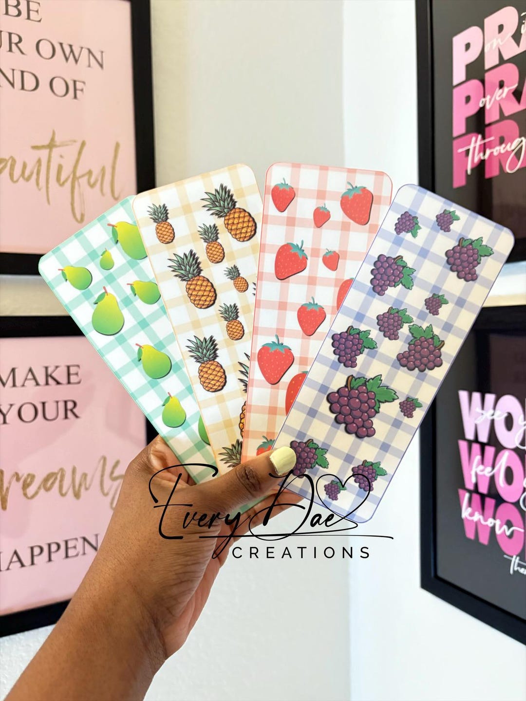 Fruit Bookmarks, Bookmarks, Cardstock Bookmarks, Book Lover, Bookmark ...
