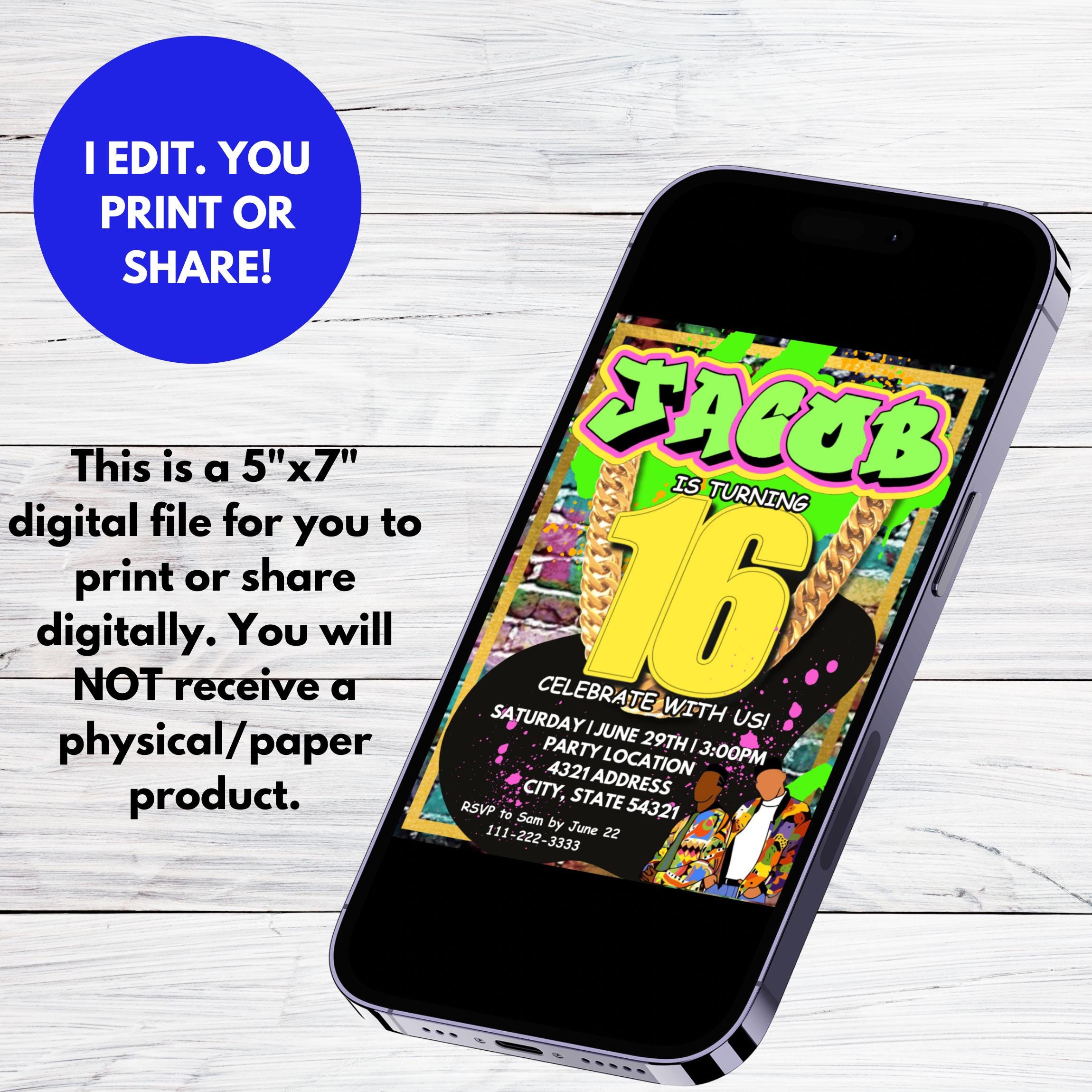 Fresh Prince Invitation, 90s Party, 90s Birthday Party, Fresh Prince ...