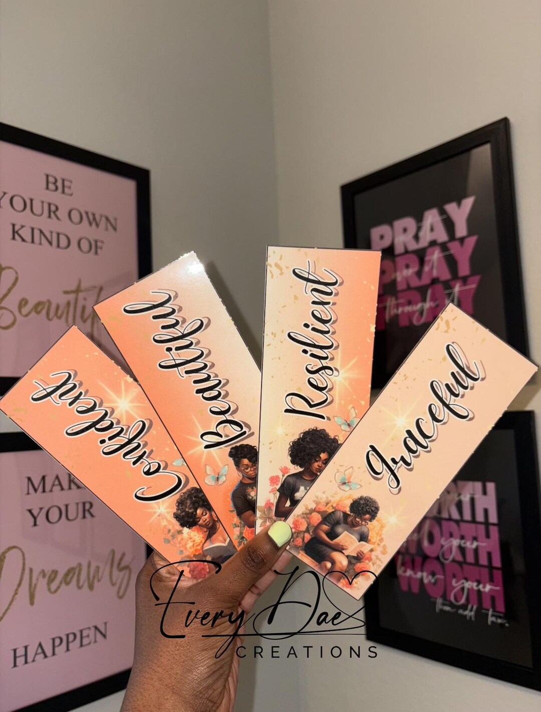 Black Girl Bookmarks, Melanin Bookmarks, Cardstock Bookmarks, Book ...