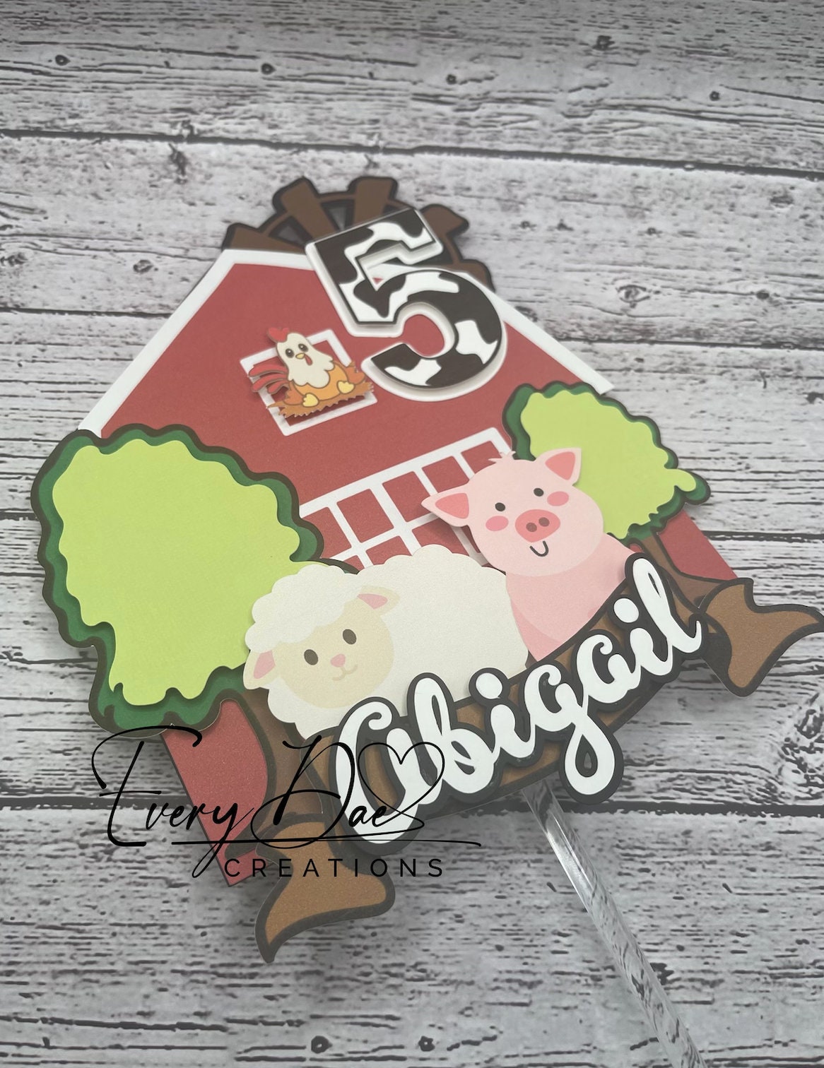 Barn Cake Topper Farm Cake Topper Barnyard Cake Topper Farm - Etsy