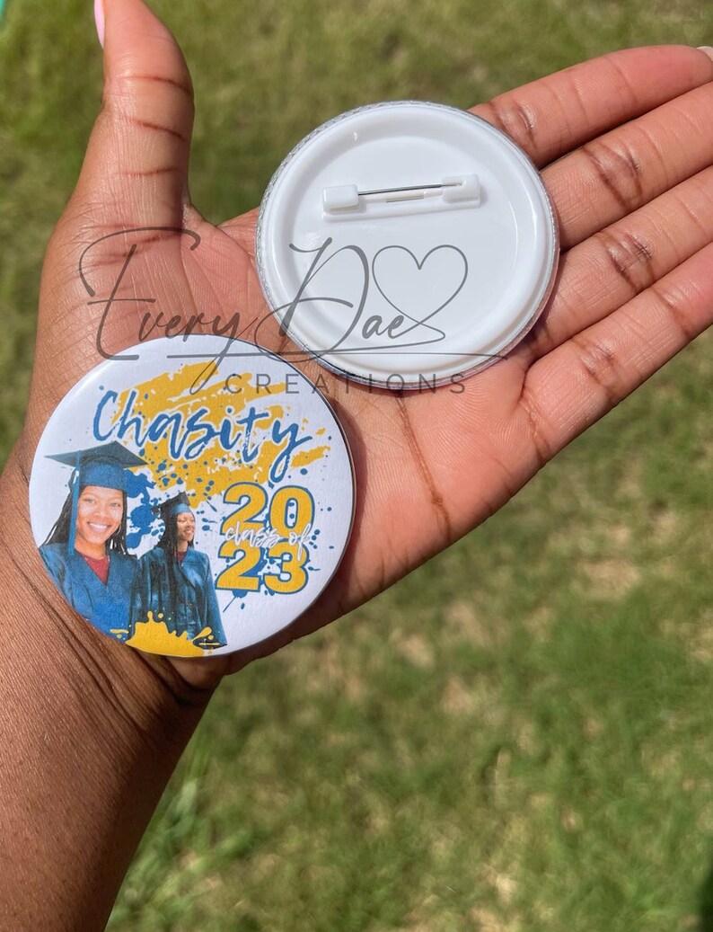 Custom Grad Buttons Graduation Buttons Photo Buttons - Etsy