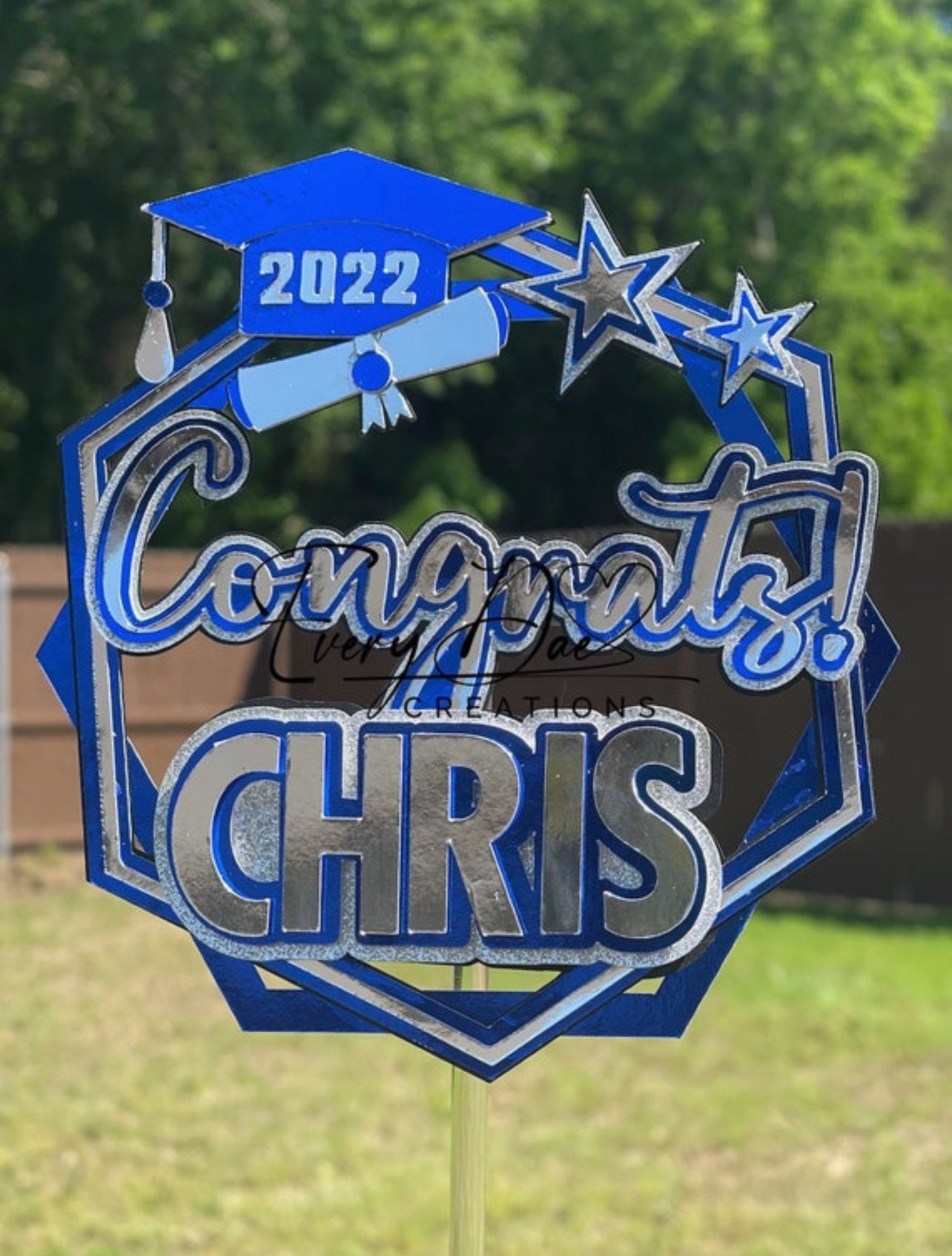 Grad Cake Topper, Graduation Cake Topper, Class of 24 Cake Topper ...