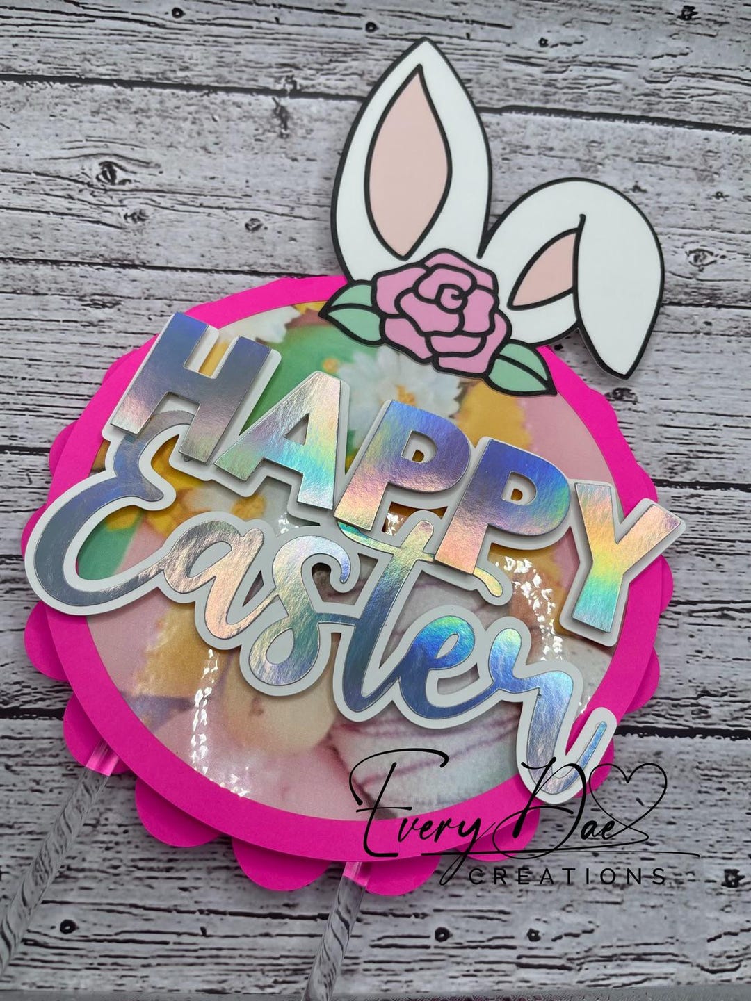 Easter Cake Topper, Bunny Cake Topper, Easter Decor, Easter Cake, 3D ...