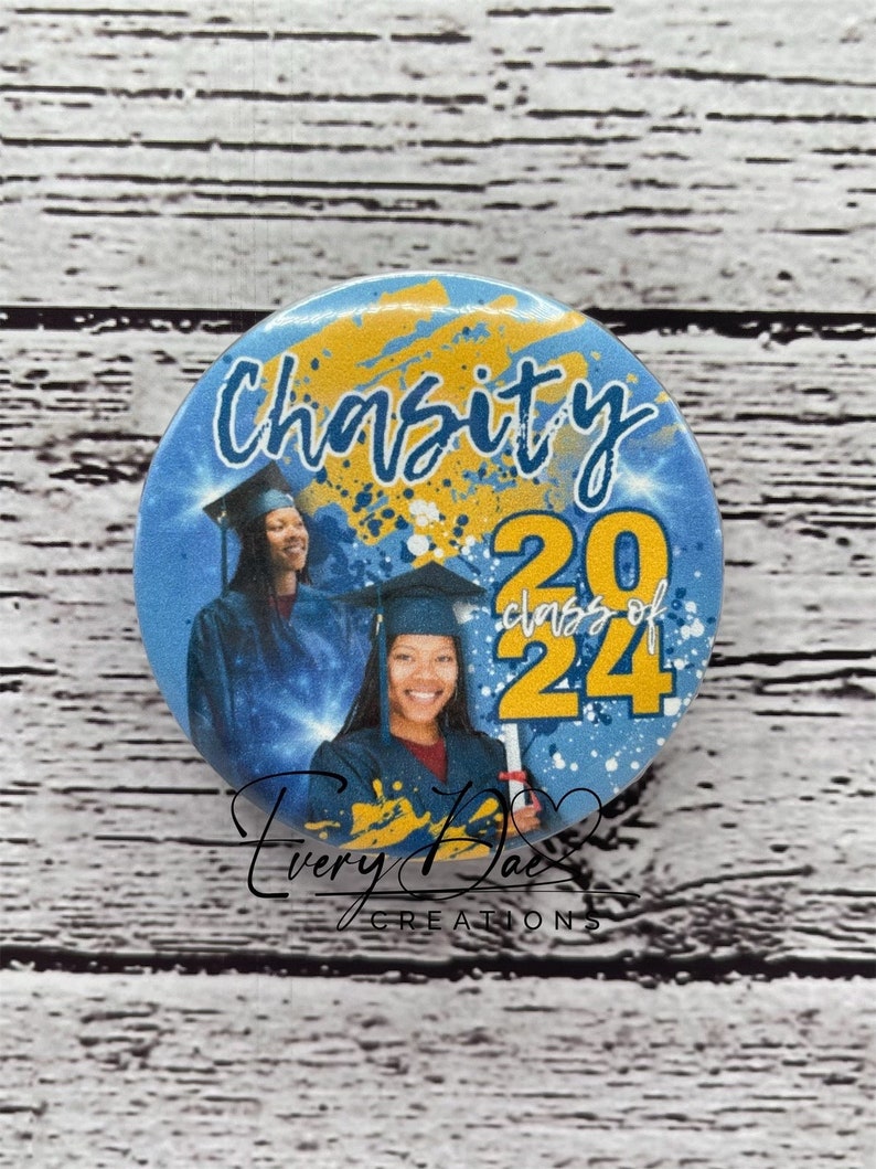 Custom Grad Buttons, Graduation Buttons, Photo Buttons, Graduation ...