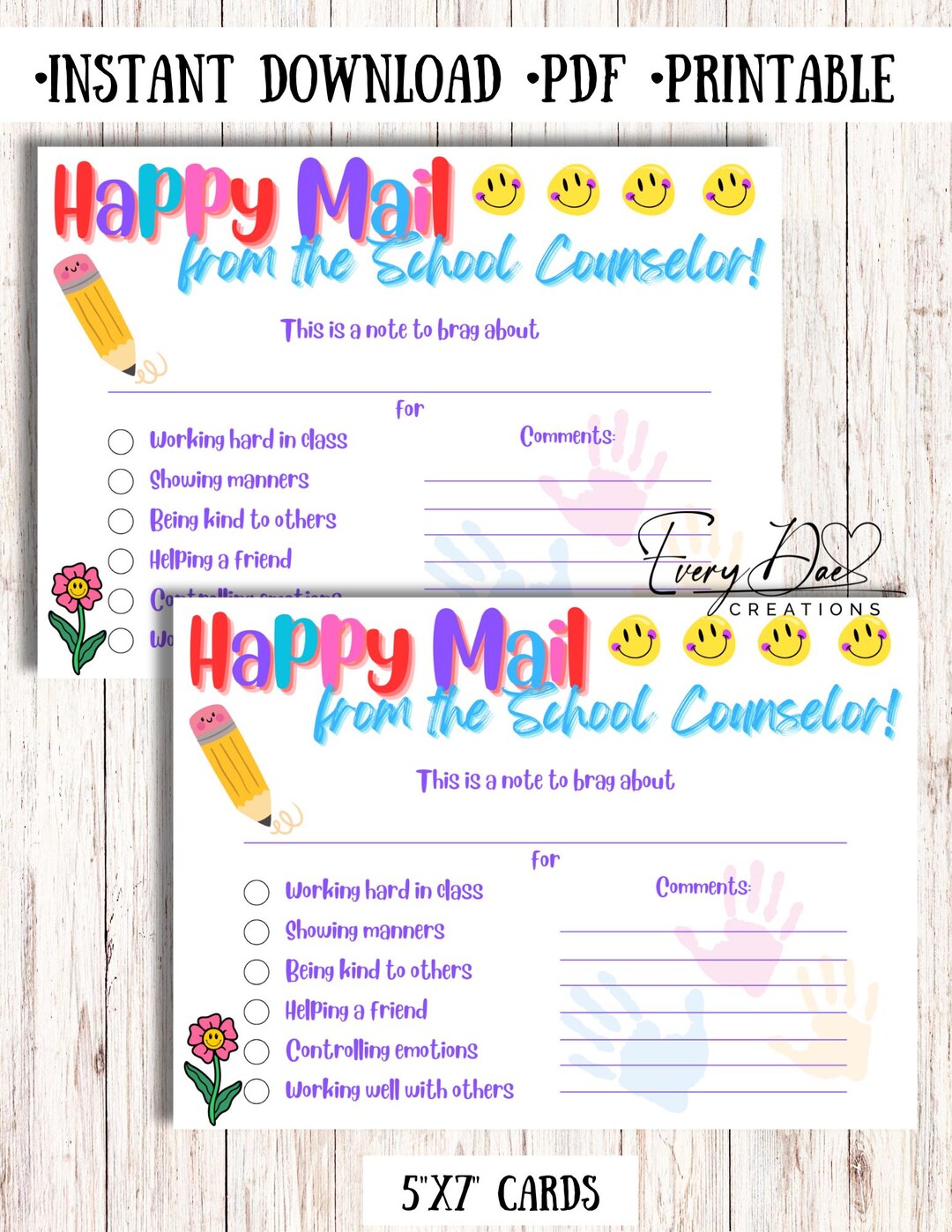 School Counselor Note, Counselor Note, Counselor Mail, Teacher Mail ...