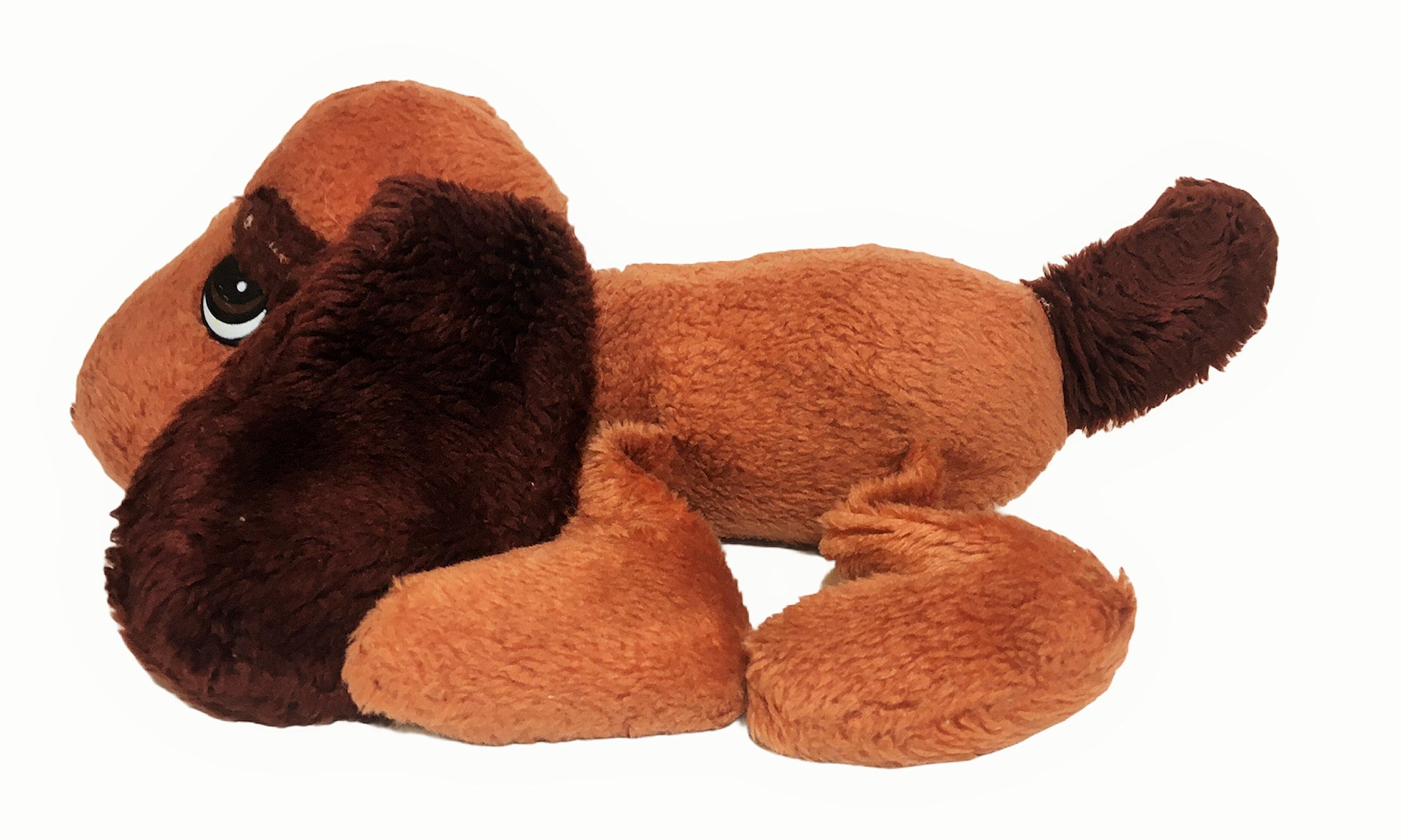 Vintage Drooper Dog Plush RARE Button Nose Copper Brown | Etsy