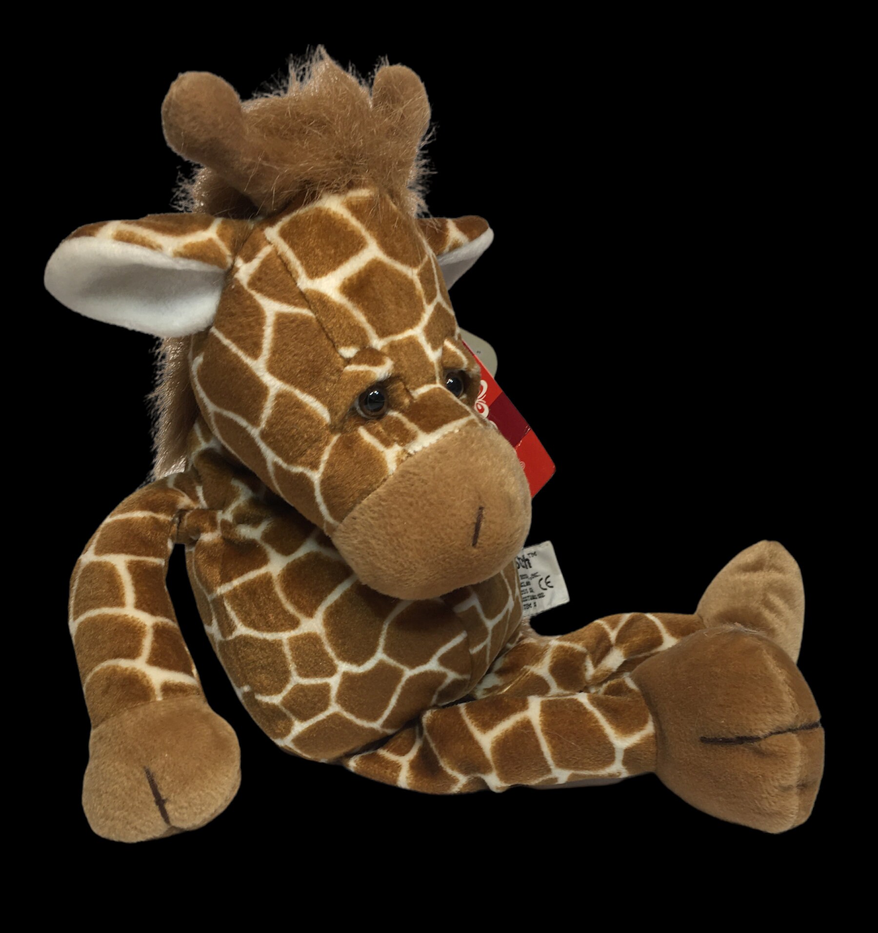 Russ Berrie Stretch Giraffe Brown Stuffed Animal Plush Beanbag Floppy ...