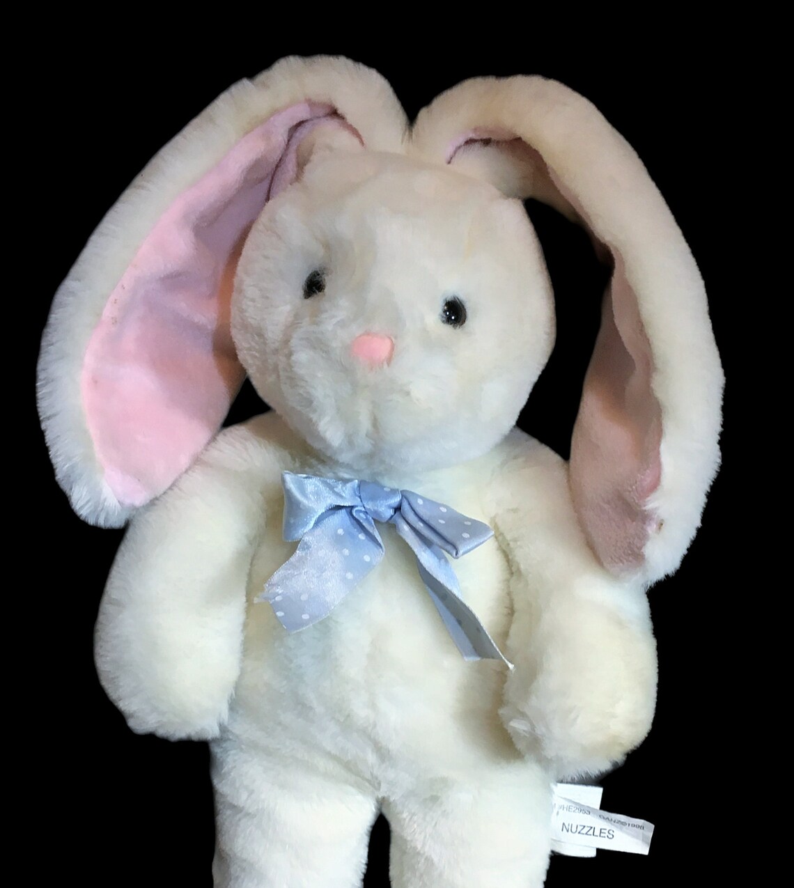 Ganz Bunny Rabbit NUZZLES White Plush Vintage 1998 Pink Lop - Etsy