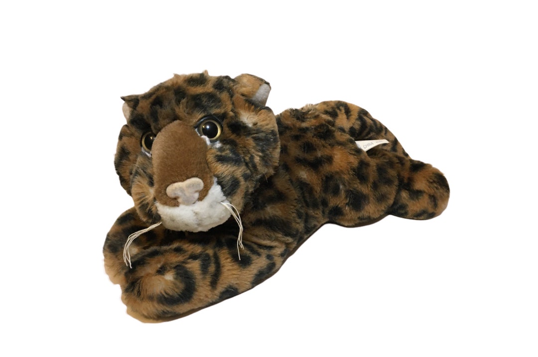 Vintage Leopard Plush Cheetah Cub Baby Rattle Stuffed Animal 12" Main ...