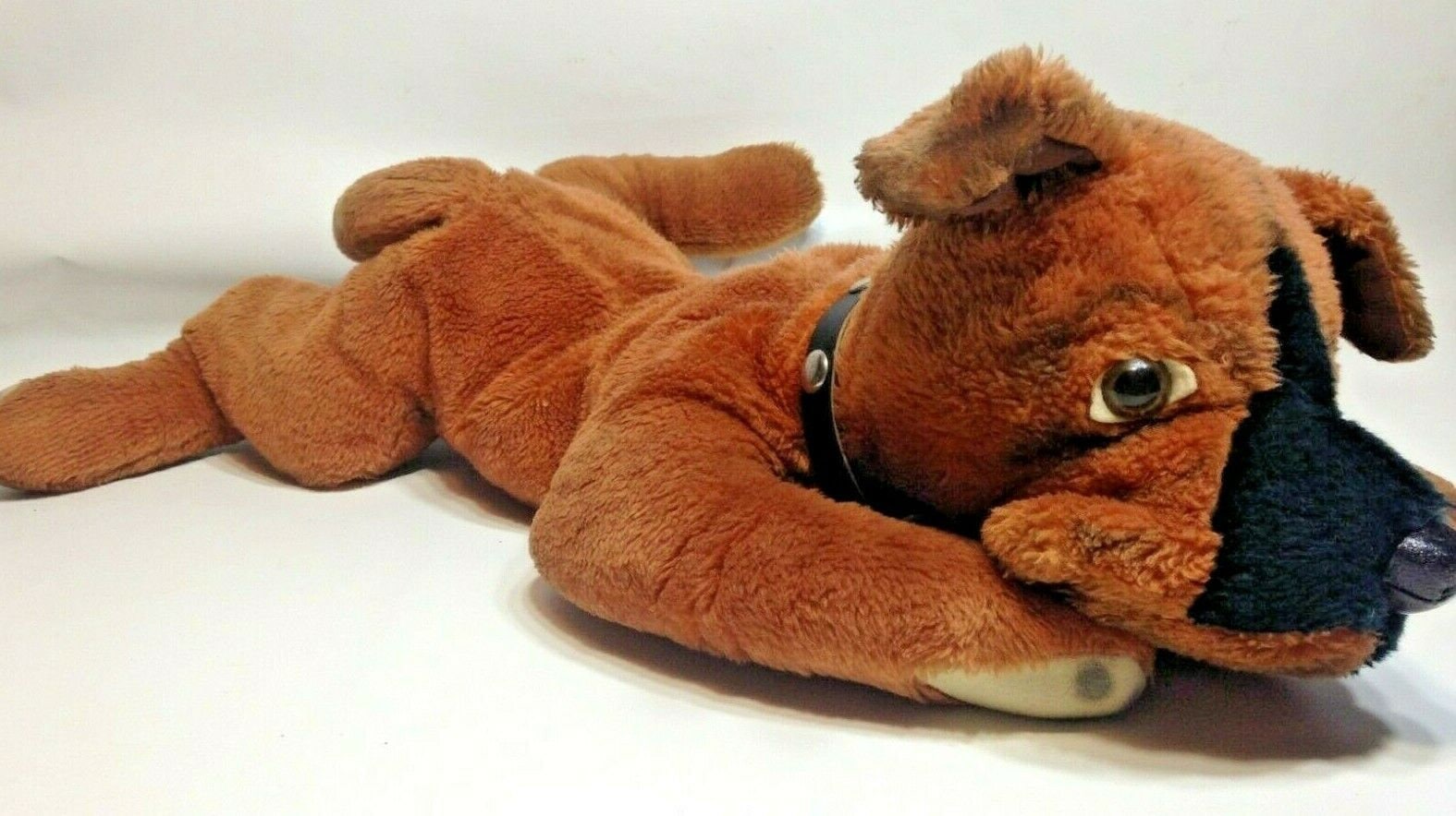 RARE Vintage Boxer Plush Dog Big Jumbo Brown Stuffed Animal 2 Feet ...