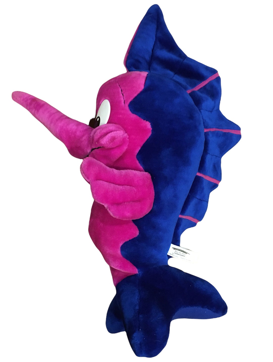 Vintage Marlin Swordfish Plush Play by Play Blue Purple JUMBO Stuffed ...