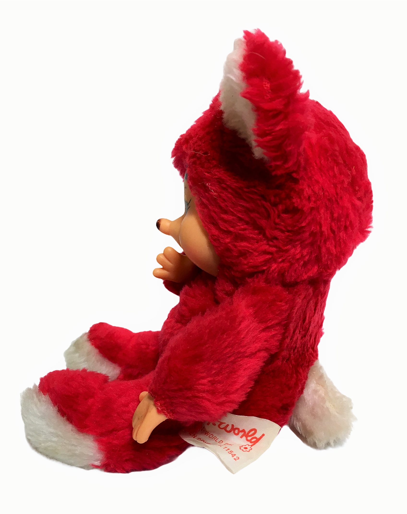 RARE Vintage Red Thumb Sucking Mouse Plush Stuffed Animal Doll Fun ...