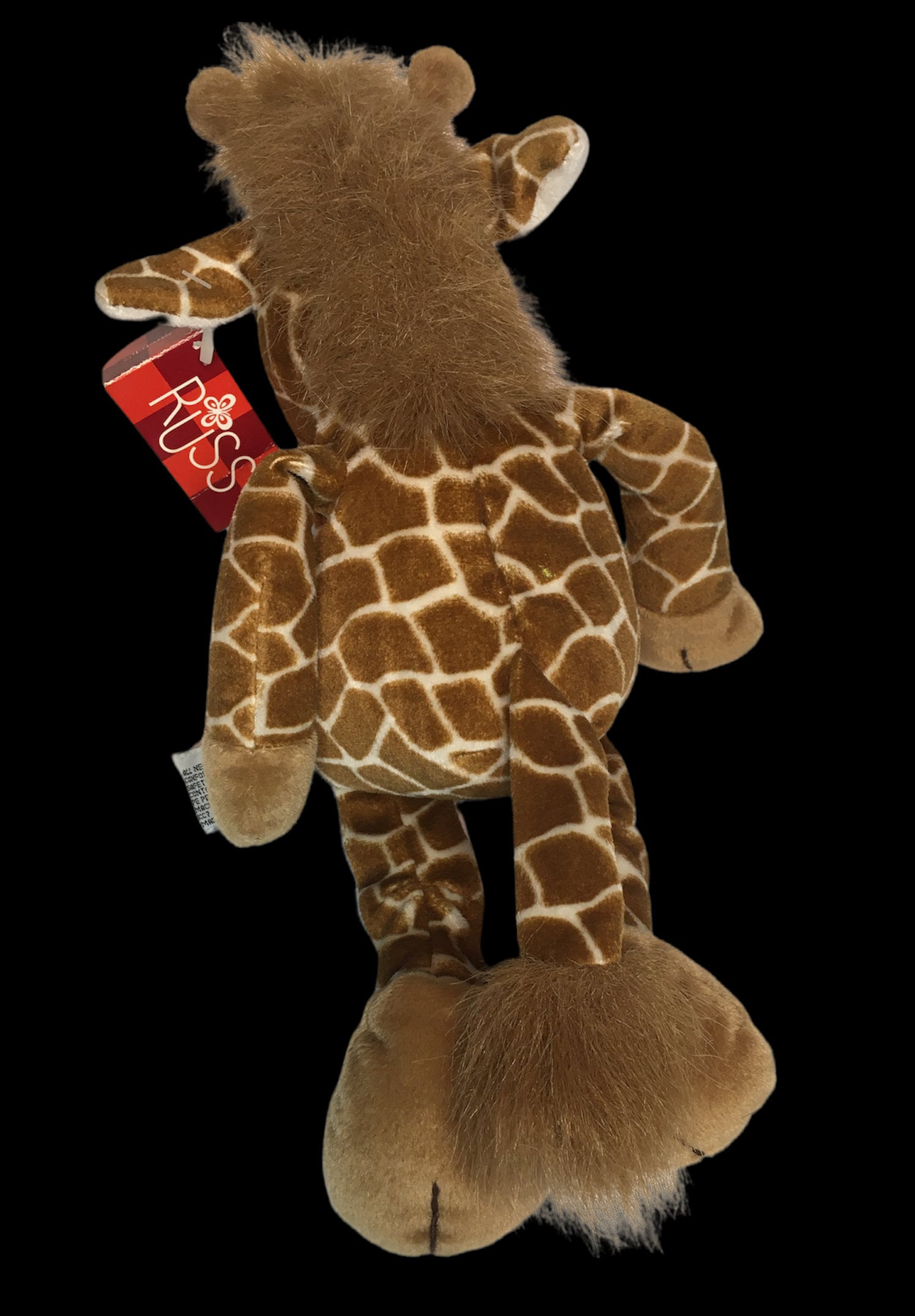 Russ Berrie Stretch Giraffe Brown Stuffed Animal Plush Beanbag Floppy ...