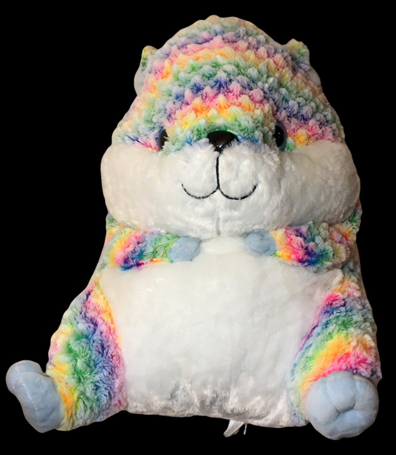Nanco Rainbow Hamster JUMBO Plush Belly Buddy Stuffed Animal Sparkle ...