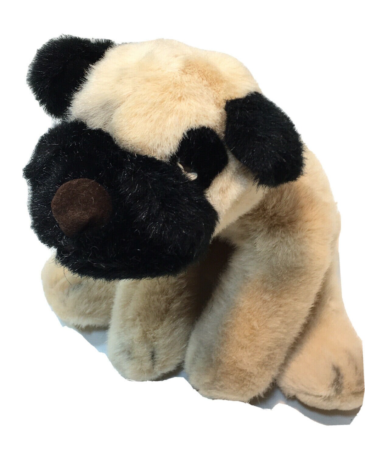 Russ Berrie PONCHO Pug Dog Plush Bulldog Retired Beige Stuffed Animal ...