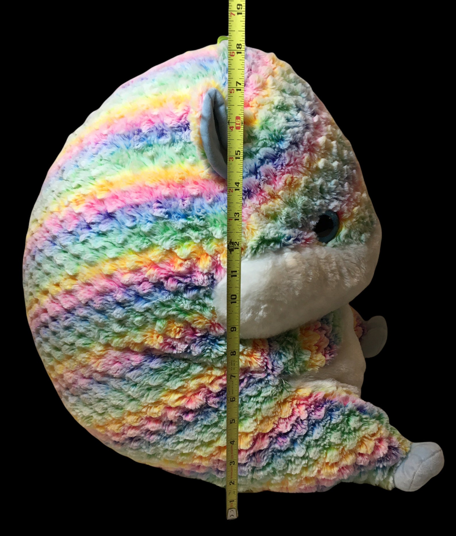 Nanco Rainbow Hamster JUMBO Plush Belly Buddy Stuffed Animal Sparkle ...