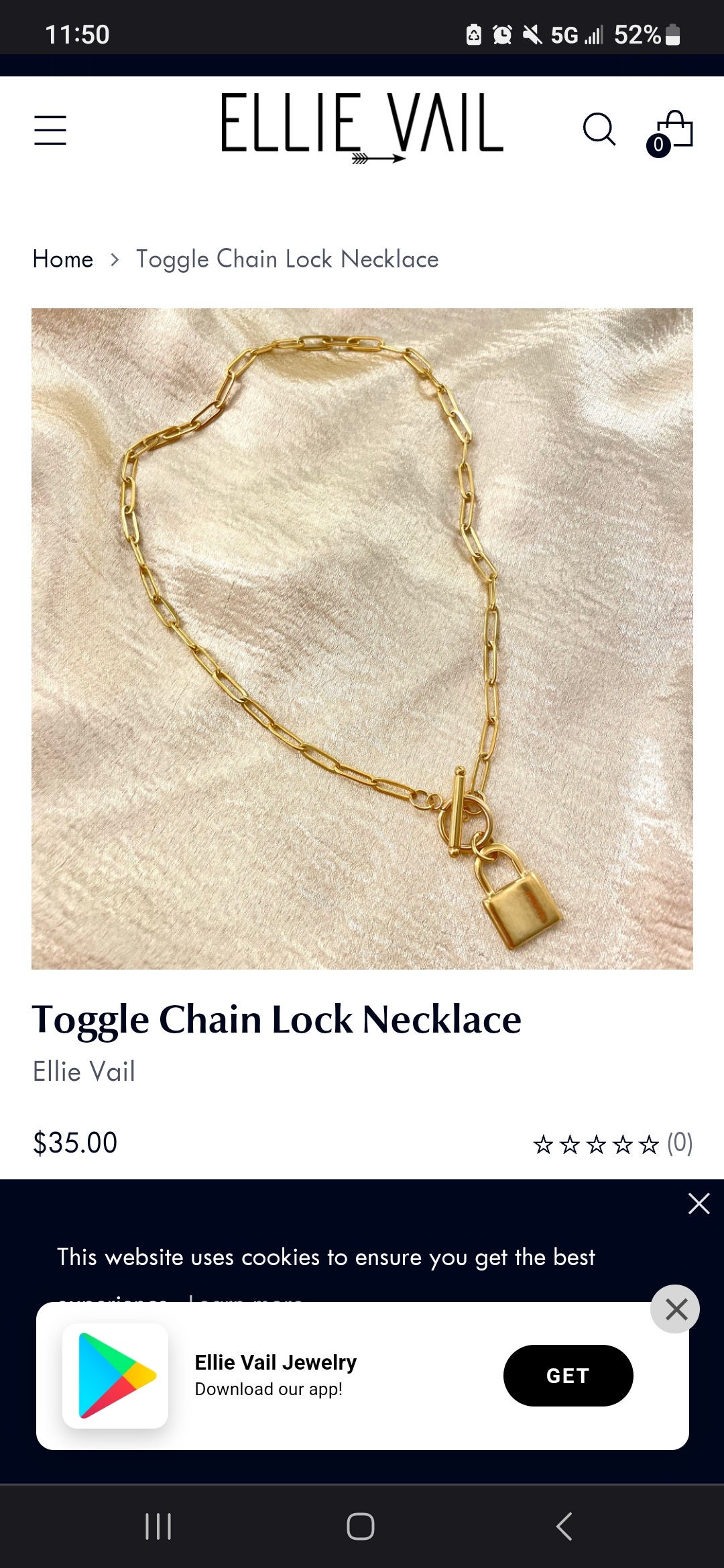 New Ellie Vale Padlock Chunky Chain Necklace - Etsy