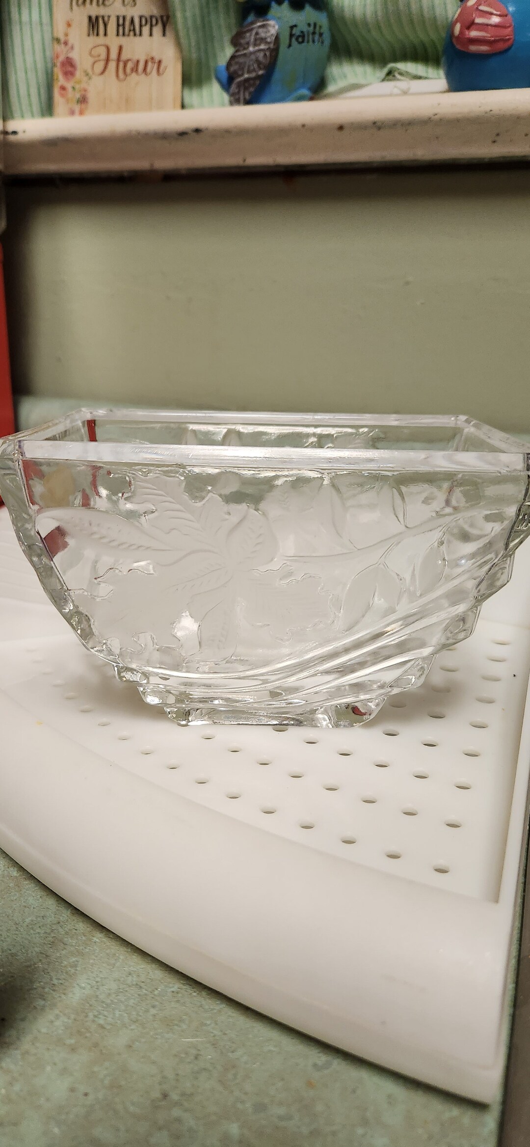 Vintage Lead Crystal Iris Flower Candy Dish 1989 - Etsy