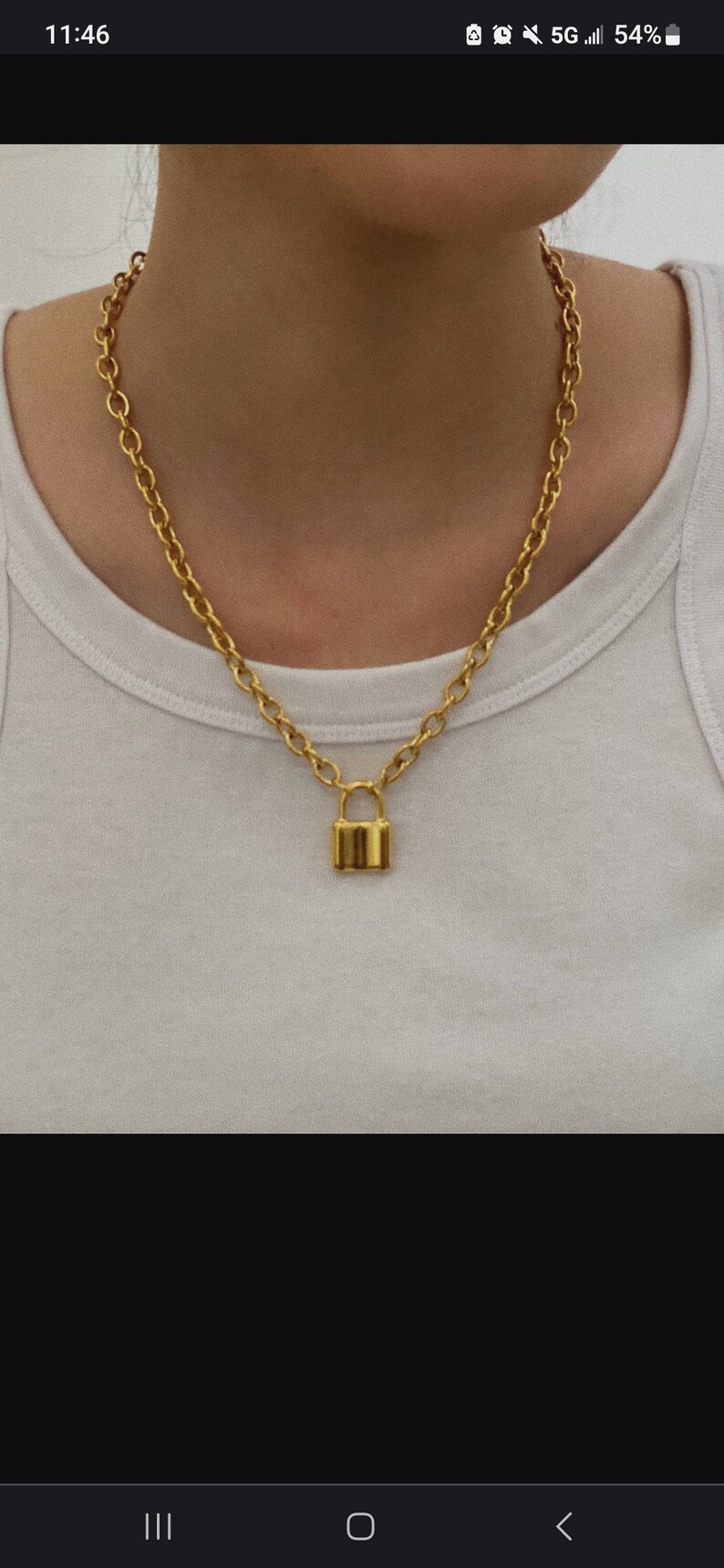 New Ellie Vale Padlock Chunky Chain Necklace - Etsy