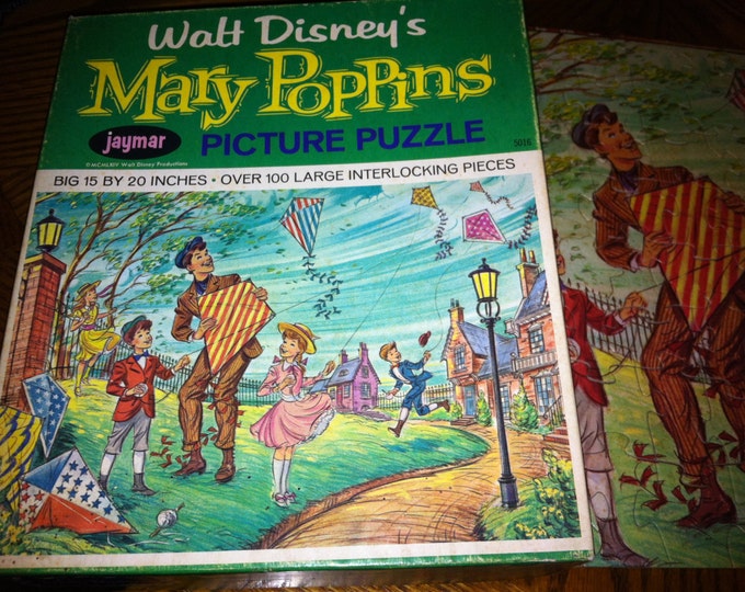 Vintage Walt Disney Mary Poppins Puzzle With Dick Vandyke - Etsy