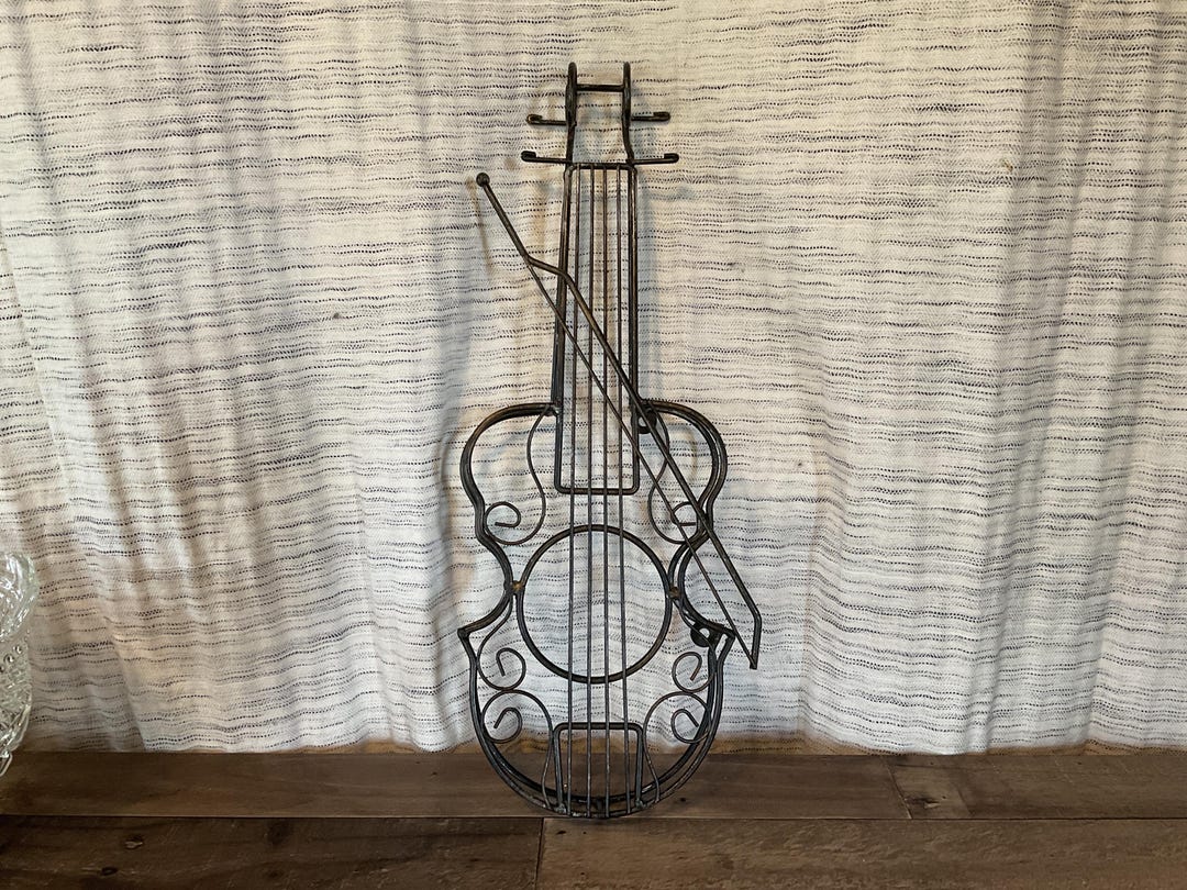 Vintage Musical Instruments Musical Wall Decor Metal Violin Wall Mount ...
