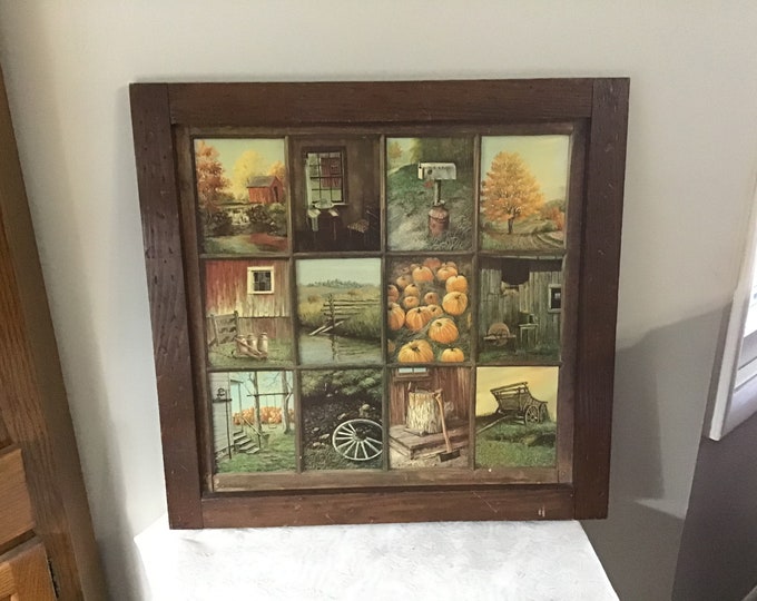 Vintage Home Interiors Fall Print Window Pane Fall Print 12 - Etsy