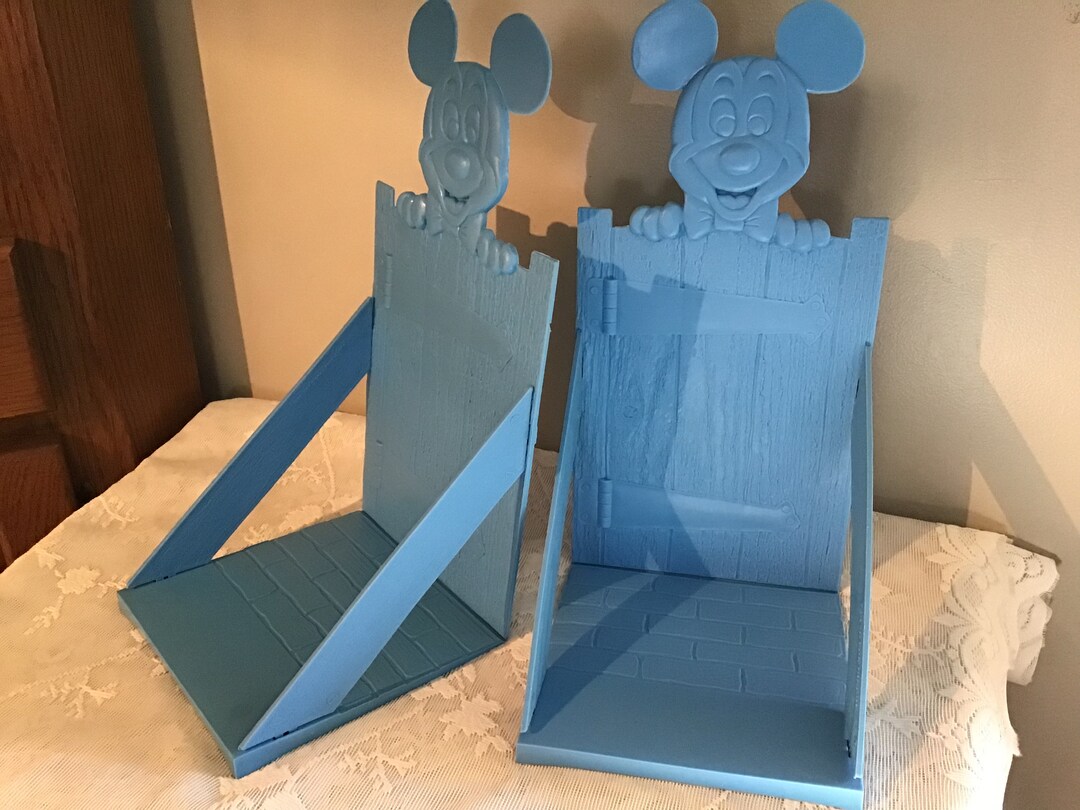 Mickey Mouse Bookends Book Storage Kids Library - Etsy