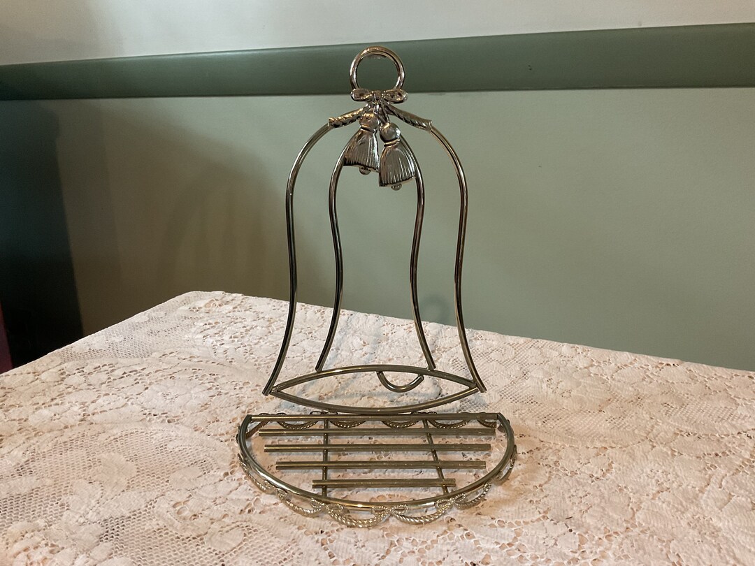Vintage Gold Tone Metal Shelf Bell Shelf - Etsy