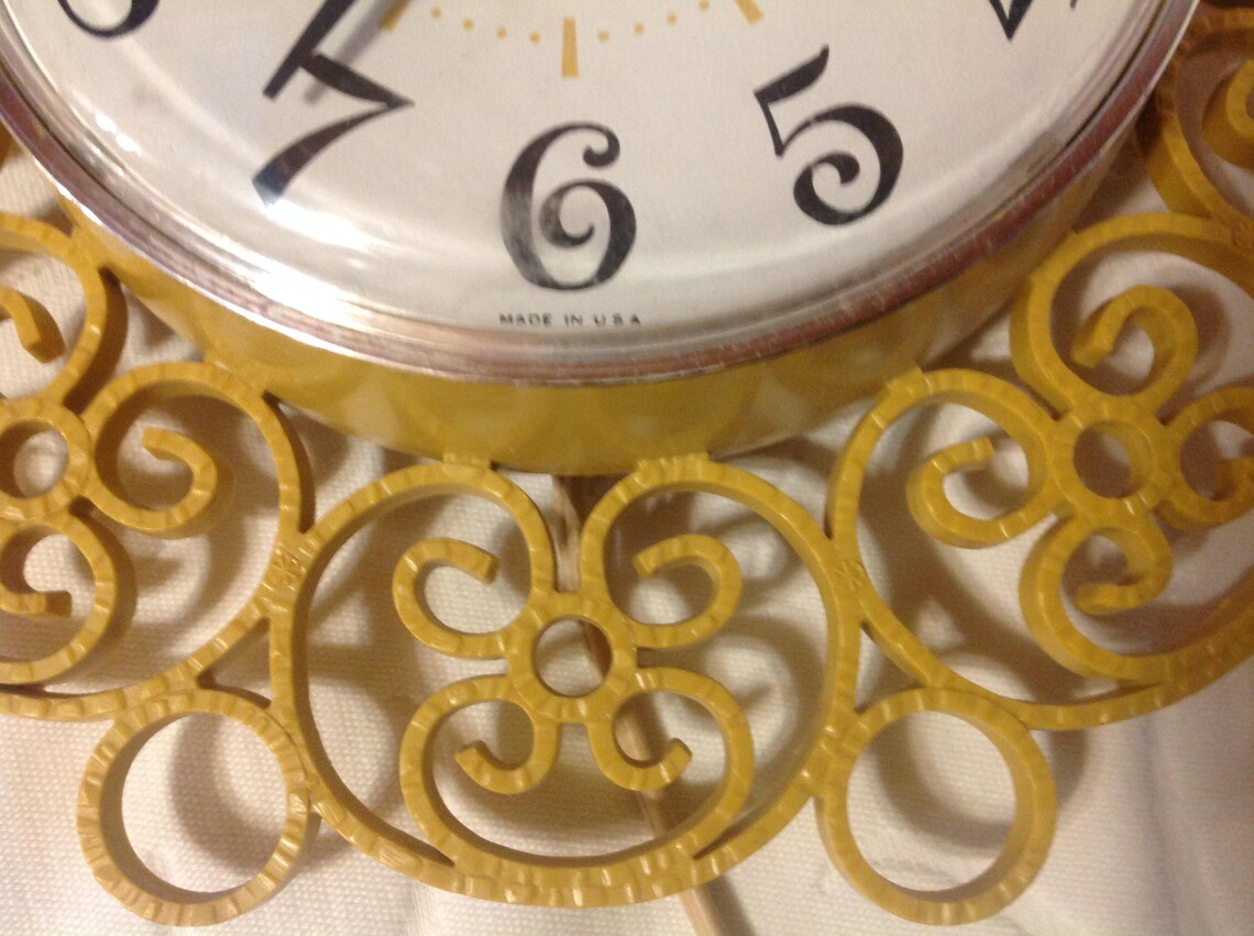 Scrolled Wall Mount Electric Clock by General Electric Kitchen - Etsy
