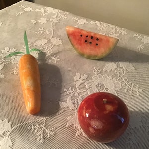 Vintage Italian Marble Fruit Vegetable Alabaster Marble Fruit - Etsy