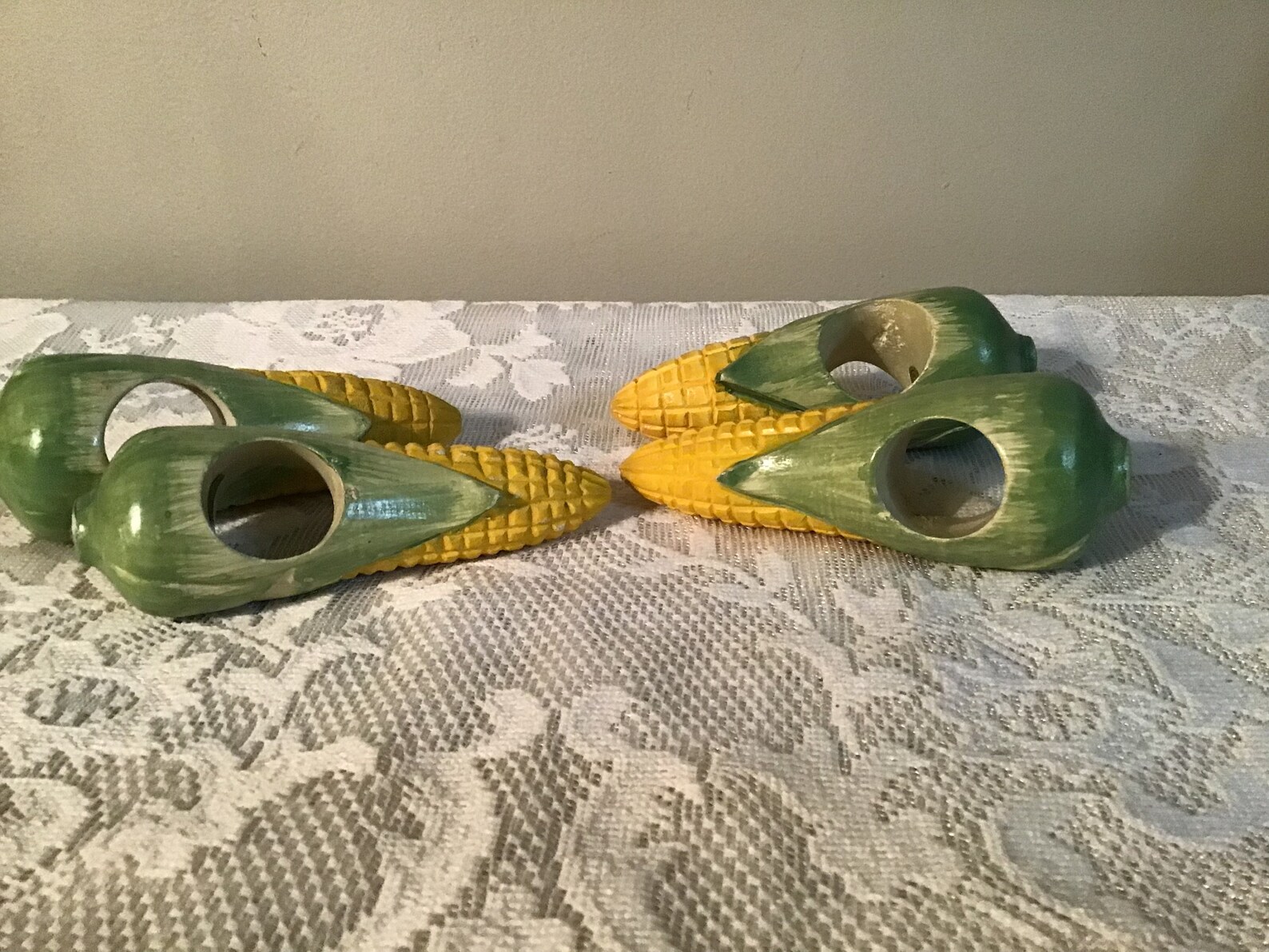 Vintage Wood Corn Napkin Rings Corn Stalk Set of 4 - Etsy