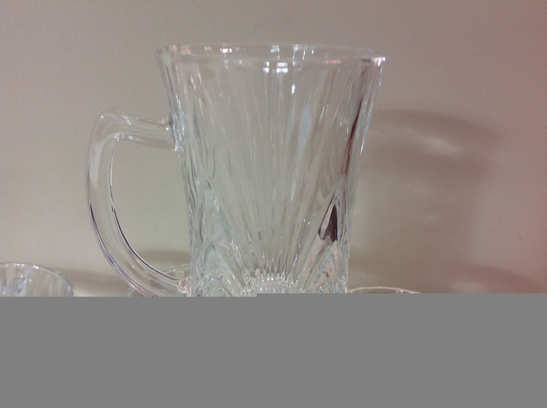 Set of Six Aderia Glasses Six Coffee Mugs With Handles by Aderia Japan ...