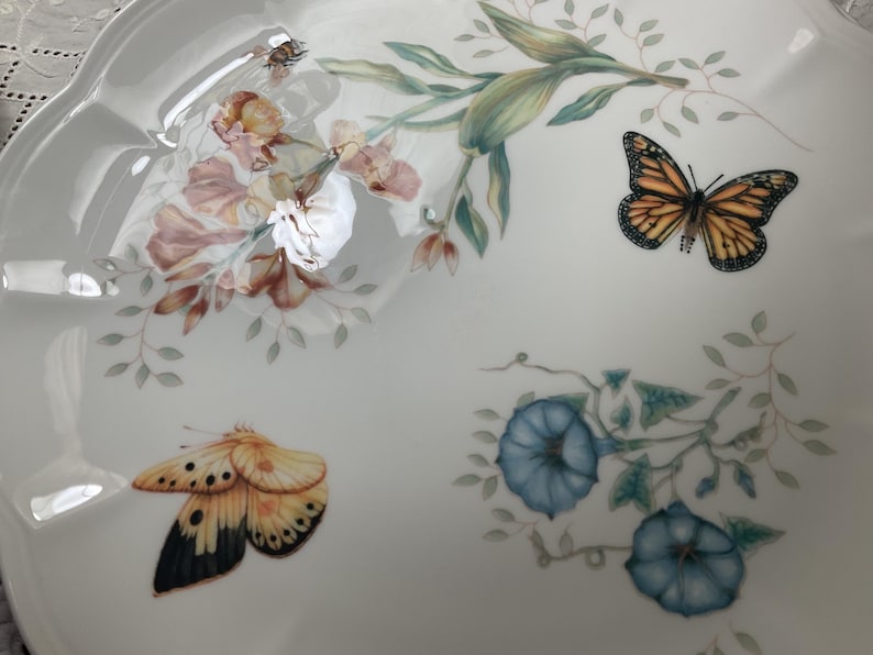 Lenox Dinner Plates Set of 4 Butterfly Meadow Monarch and Dragonfly - Etsy