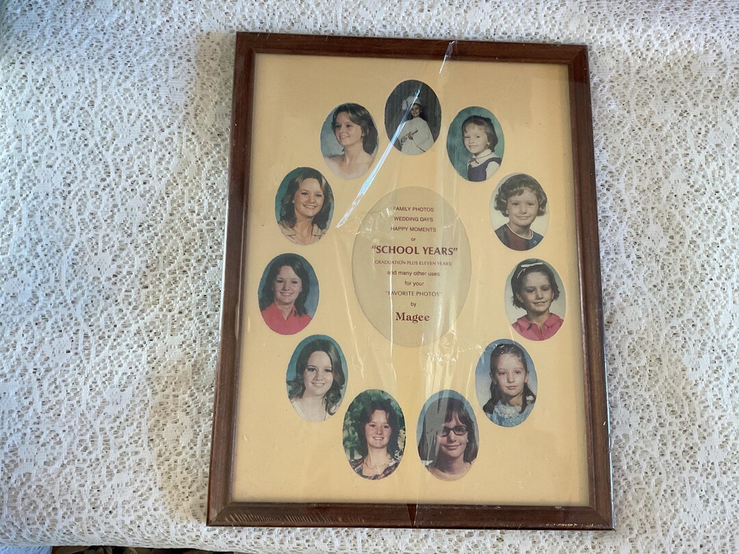 Vintage Picture Frame School Years Collage Picture Frame - Etsy