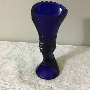Cobalt Blue Hand Vase Petite Blue Vase Vintage Cobalt Blue Hand Vase - Etsy